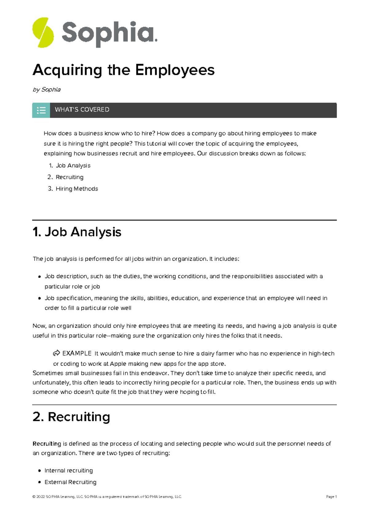 Acquiring the employees 4 - Acquiring the Employees by Sophia ú How ...