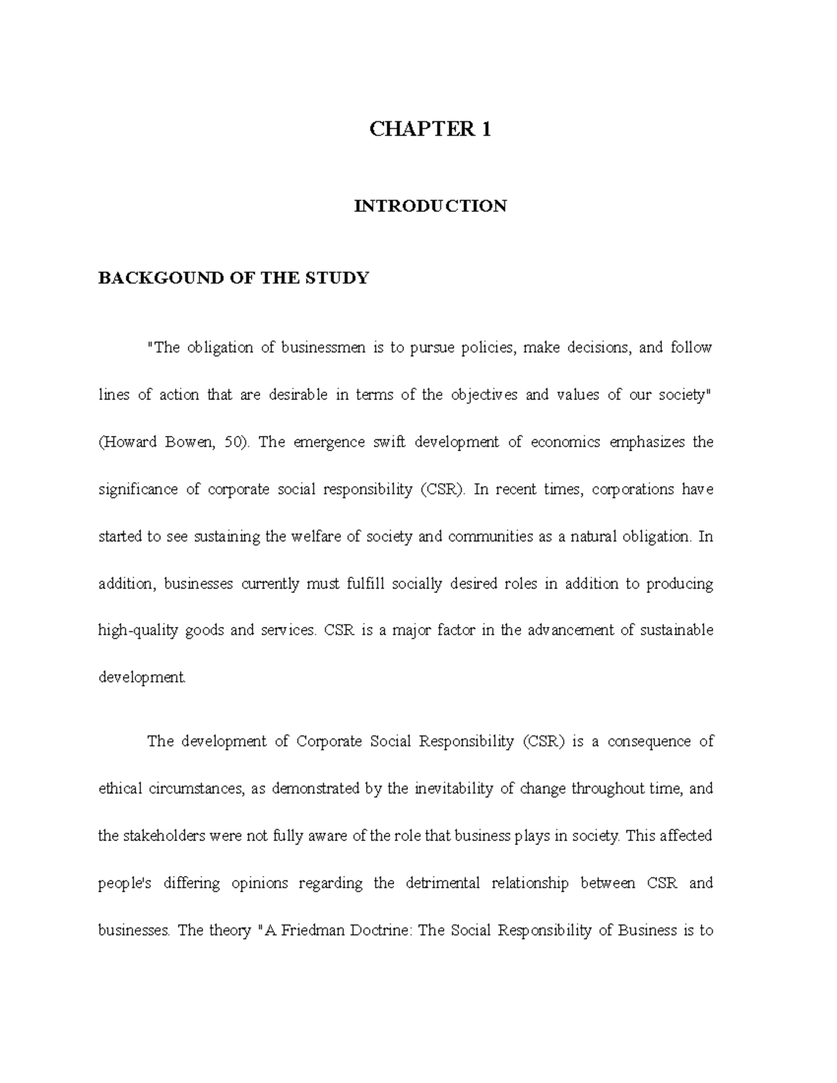 Background of the study - CHAPTER 1 INTRODUCTION BACKGOUND OF THE STUDY ...