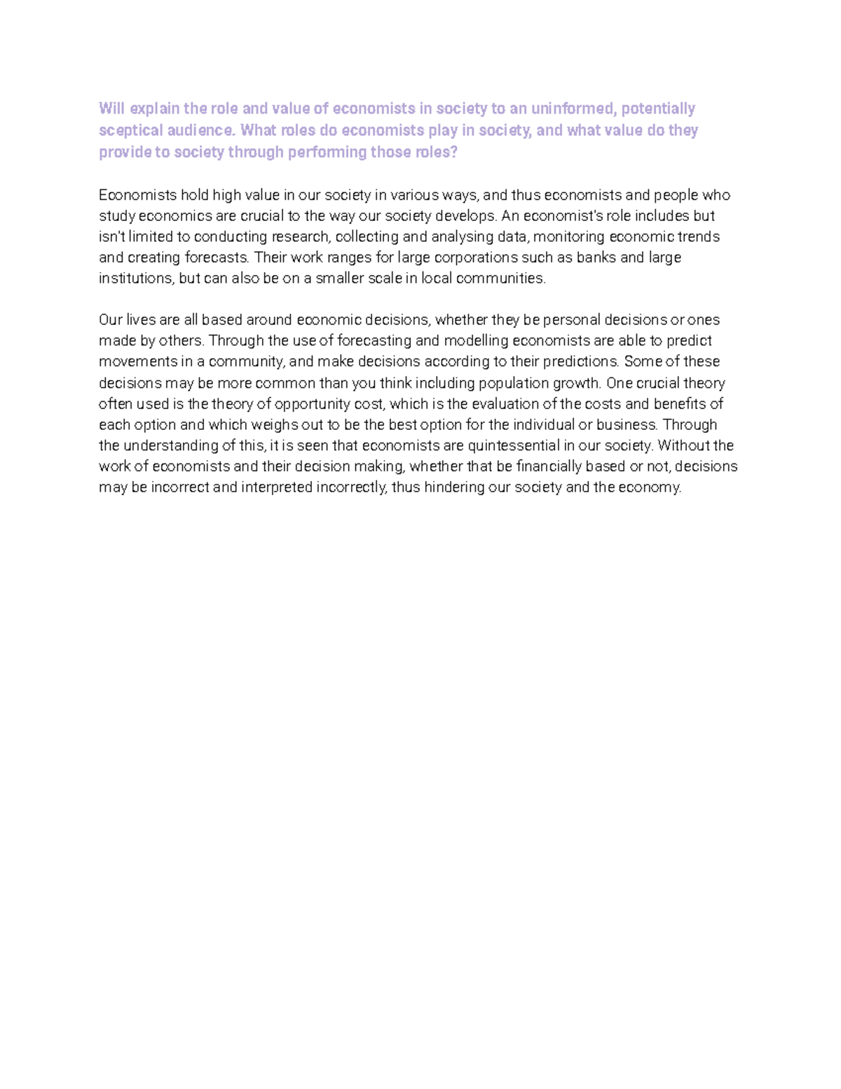 Oral Presentation 1 ECON1401 - ECON1401 - UNSW Sydney - Studocu
