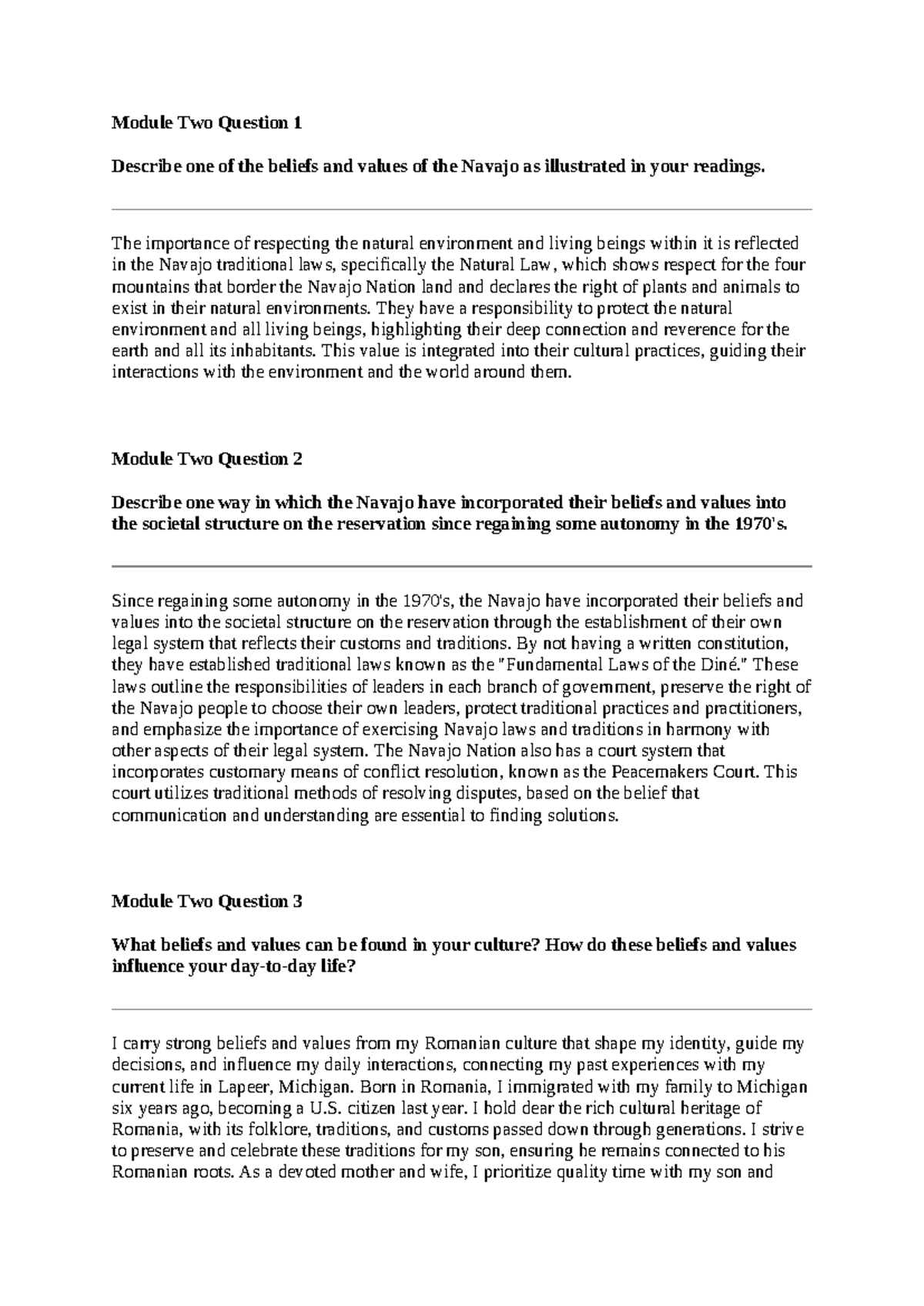 Module Two Short Responses Monica Cretu - Module Two Question 1 ...