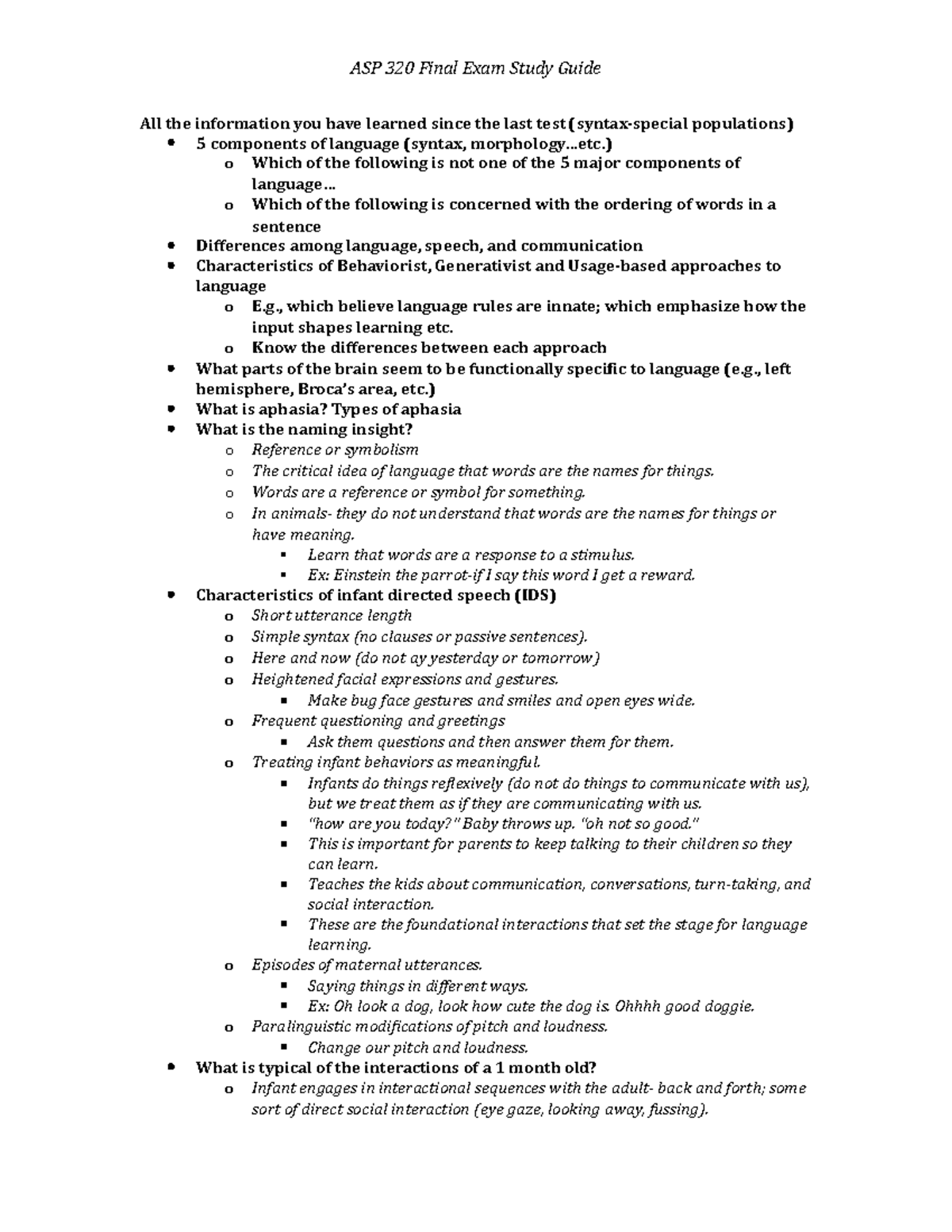 Lang Development Study Guide 2018 - ASP 320 Final Exam Study Guide All ...