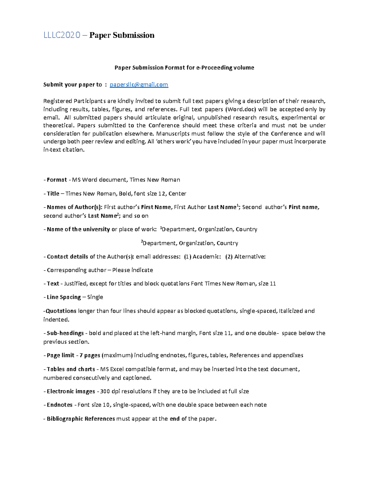 Paper-Submission-format - LLLC 2020 – Paper Submission Paper Submission ...