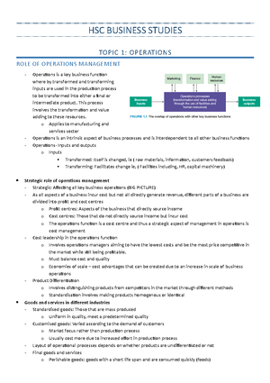 HSC Business Finance- Complete Summary - HSC BUSINESS: FINANCE ROLE of ...
