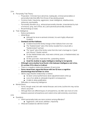 Exam 2 Notes - From Midterm-Finals. Amy Stichman - STRAIN THEORIES ...