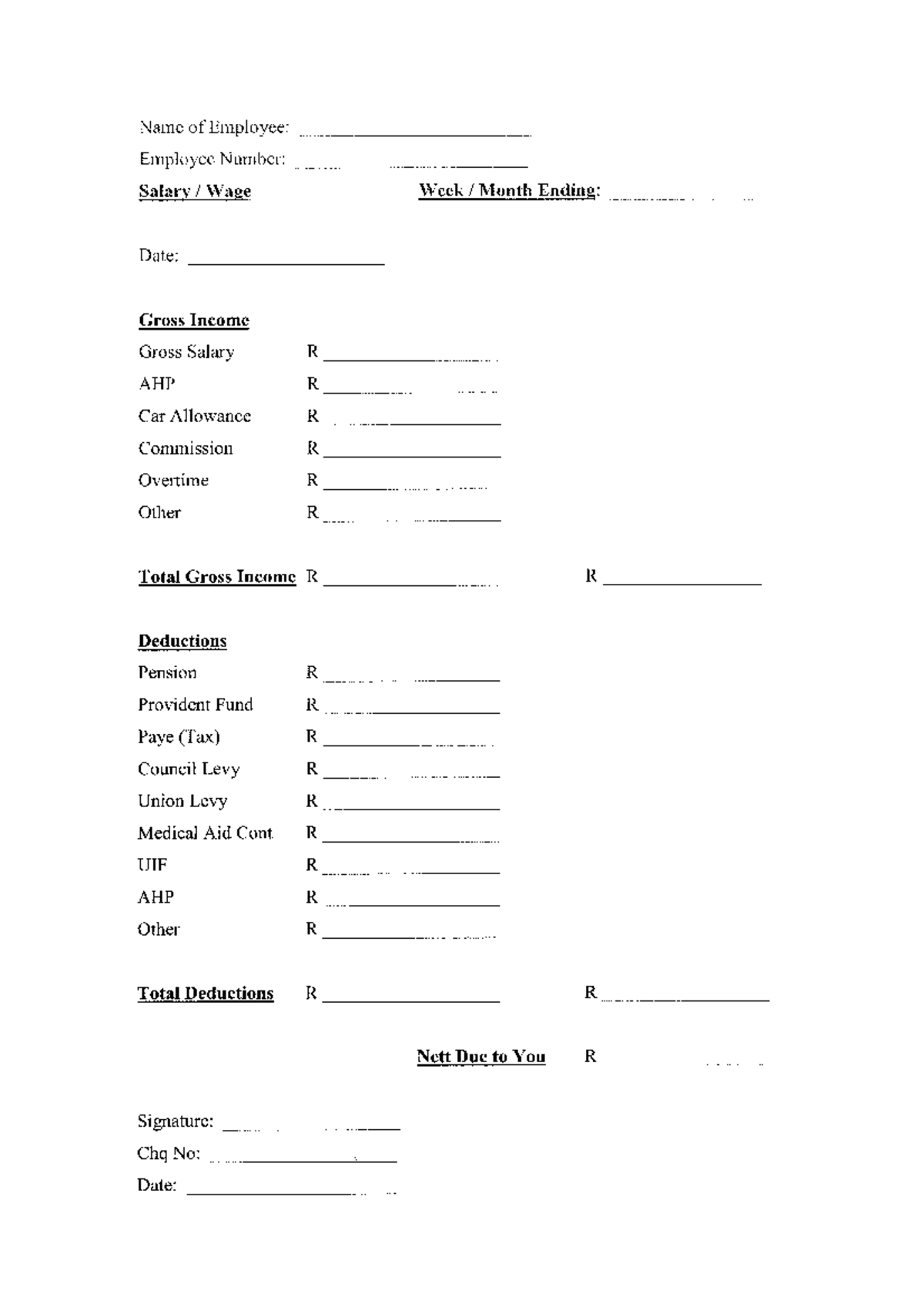 Edittable payslip - PMIC - Studocu
