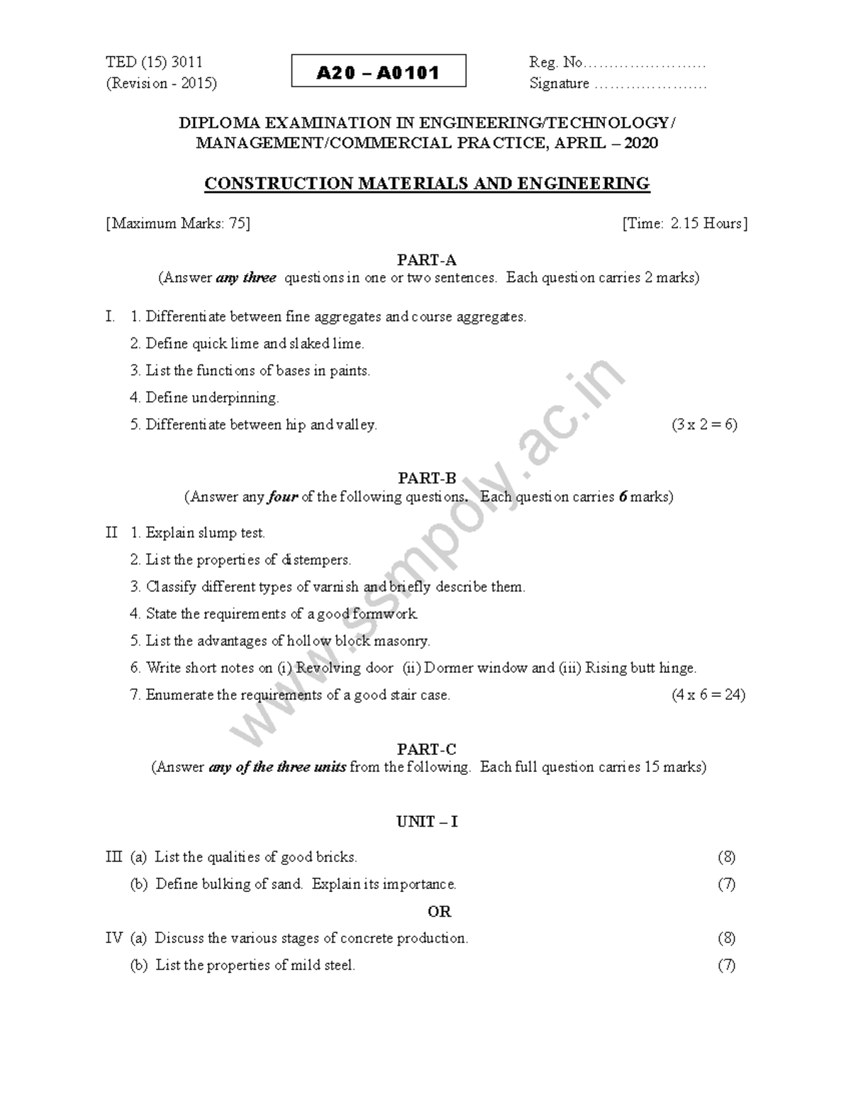 TED(15)3011 - Previous year question papers And all the best - TED (15 ...