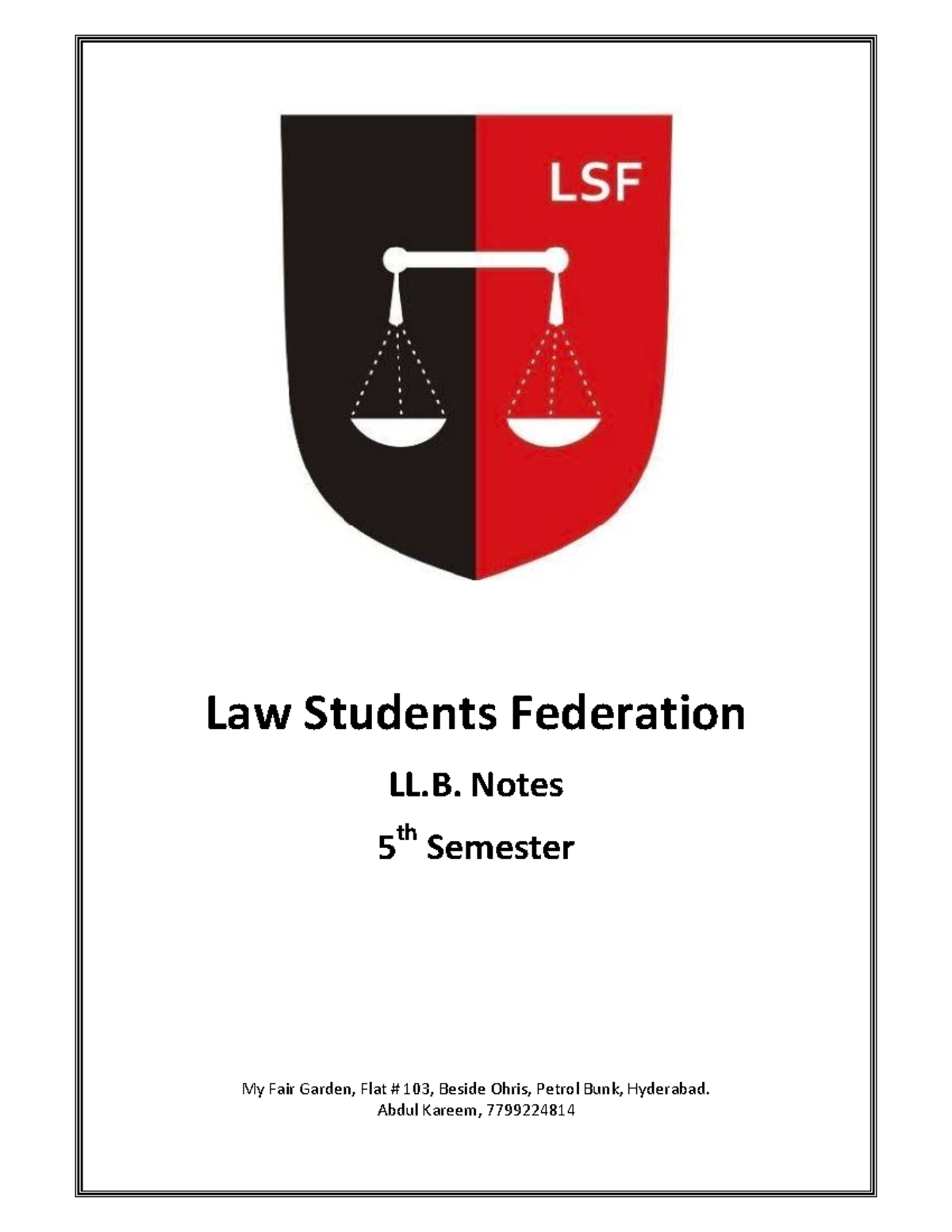 LSF CPC - Law notes - Law Students Federation LL. Notes 5 th Semester ...
