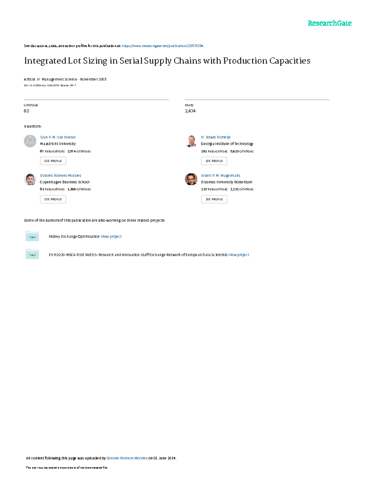Integrated Lot Sizing in Serial Supply Chains with Production ...