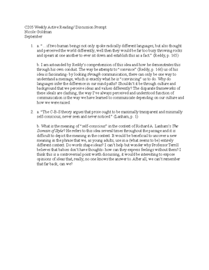 WA 1 - Conduit Metaphor and Style of Prose - goldmann Nicole Goldman ...