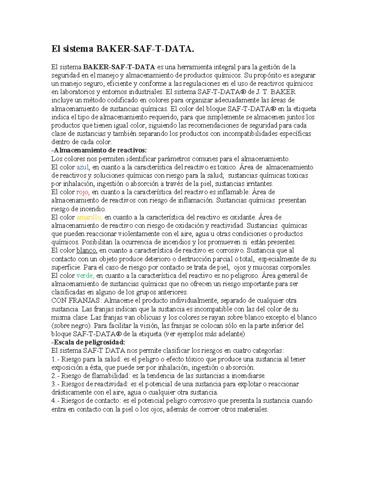 Sistema Baker - El sistema BAKER-SAF-T-DATA. El sistema BAKER-SAF-T ...