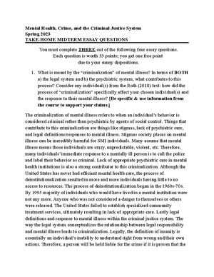 MHC Homework 2 - domestic violence and mental illness assignment ...