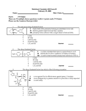 Med Chem Quiz Reviews - Medicinal Chemistry - an interdisciplinary ...