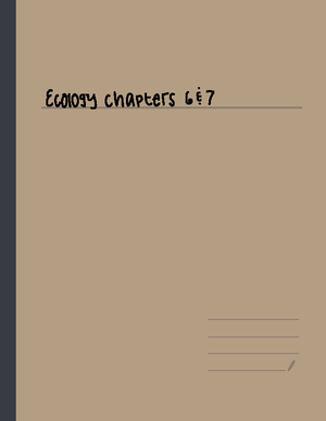 Ecology 4, 5 - ecology chapter 4 & 5 ####### Coogan Chapter 4 ...