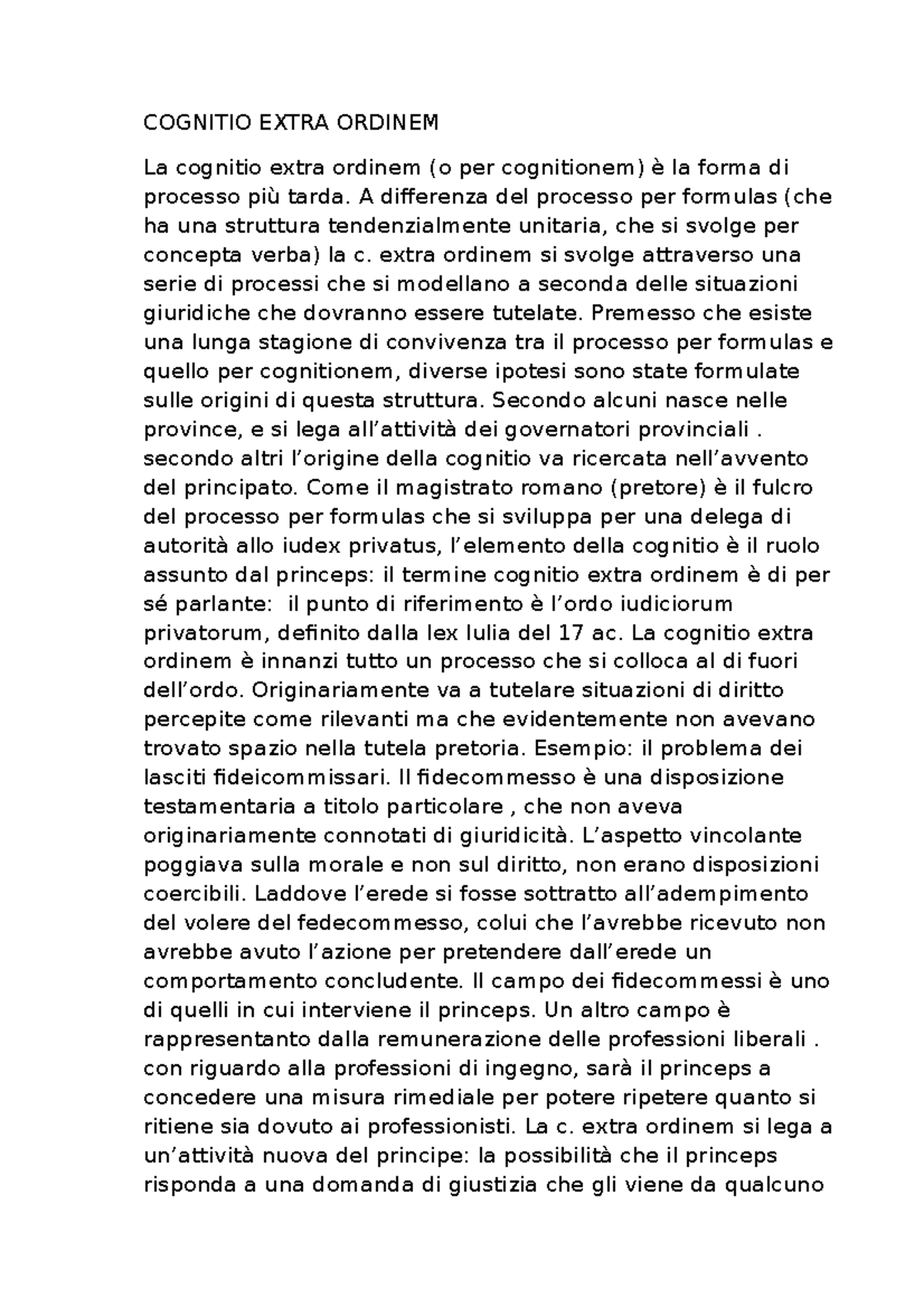 Cognitio Extra Ordinem - COGNITIO EXTRA ORDINEM La cognitio extra ...