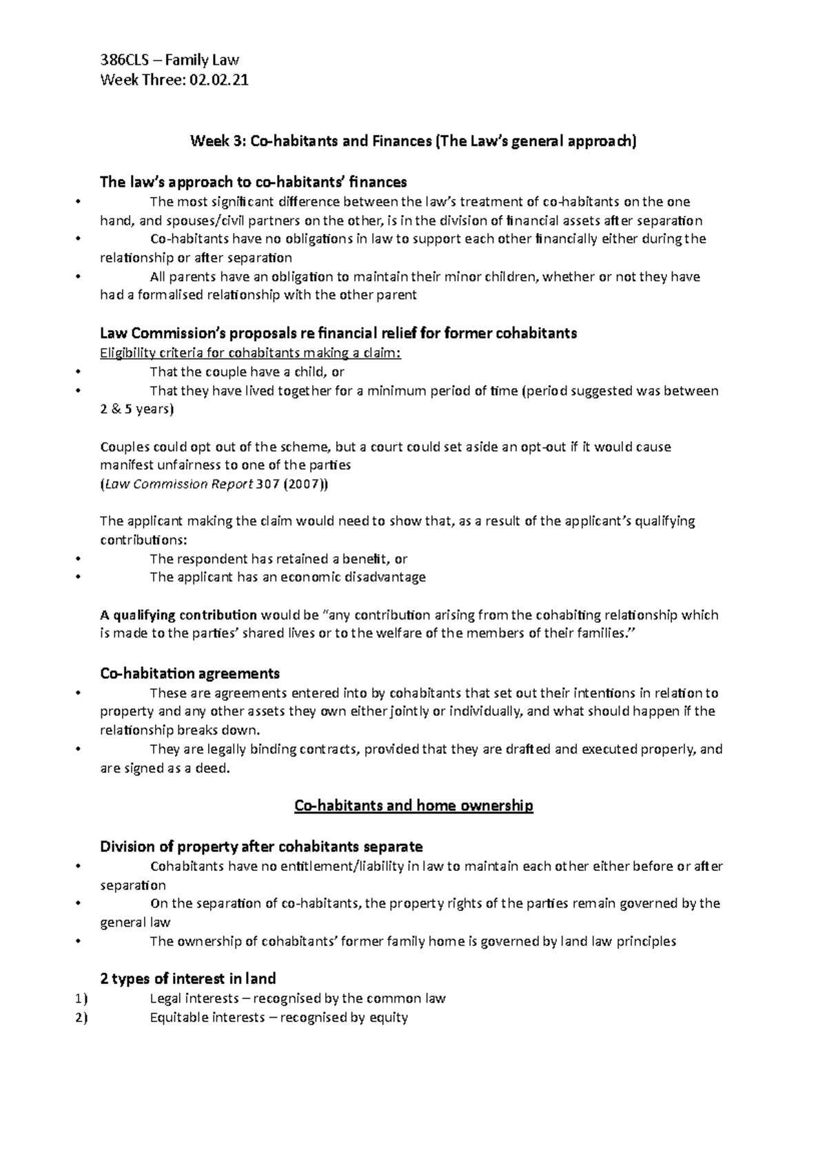 Week 3 Lecture Notes 3 Week Three 02 Week 3 Co Habitants And 1136