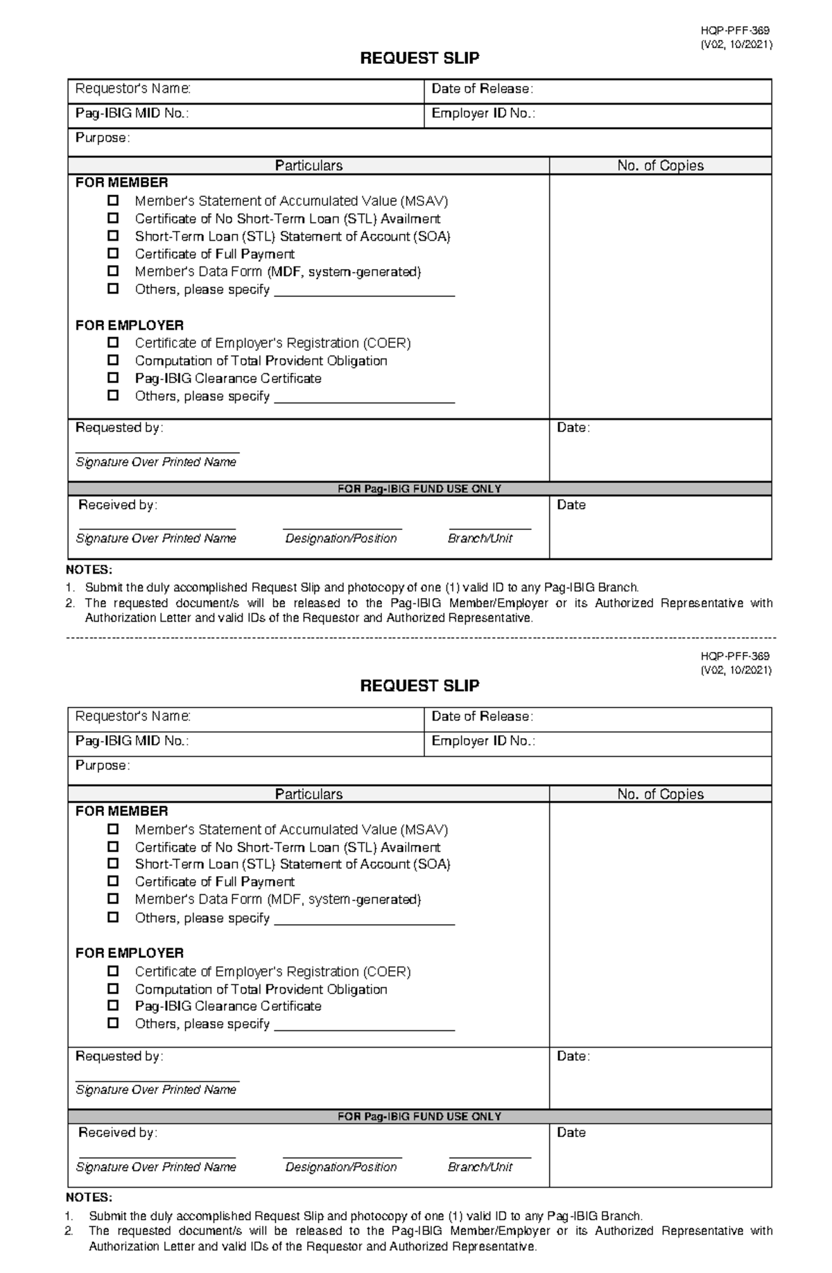 Practice Materials for everyone - REQUEST SLIP Requestor’s Name: Date ...