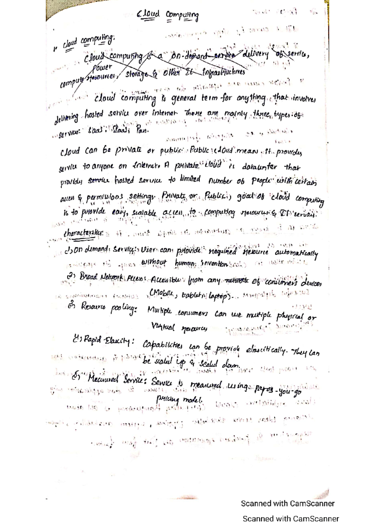 CC Notes - IT IS USEFULL FOR UR REFERENCR - Cloud Computing - Studocu