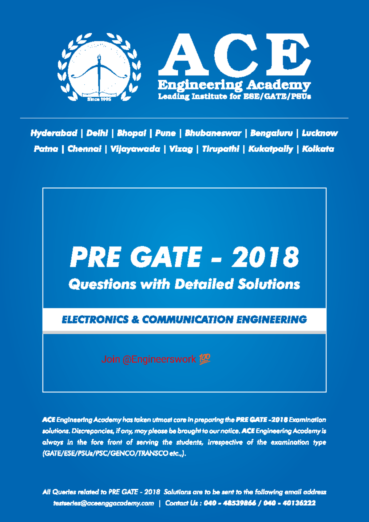 ECE Ace PRE-GATE -18 @engineerswork - PRE GATE - 2018 Electronics ...