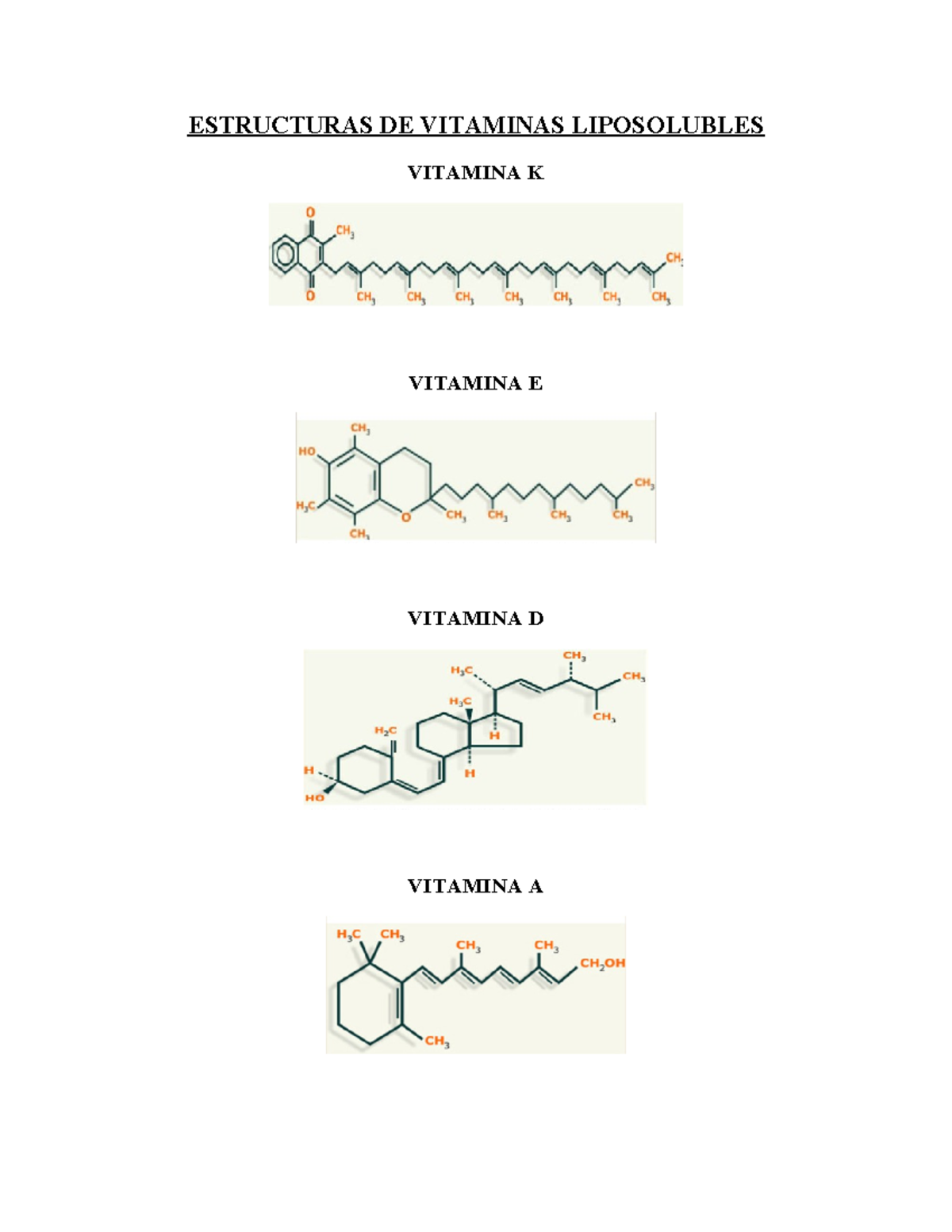 Estructuras de Vitaminas Liposolubles - Biofisica de la imagen ...