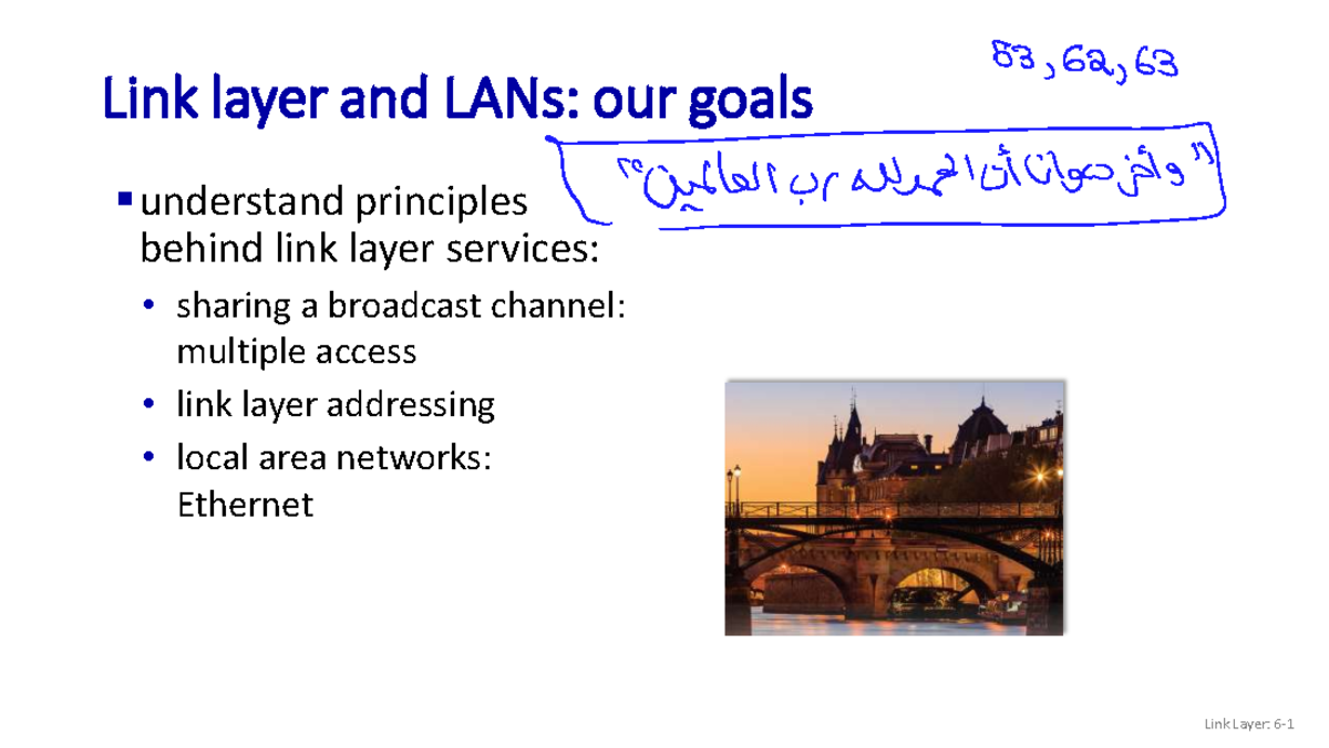 Chapter 6 Fixed - Link layer and LANs: our goals understand principles ...