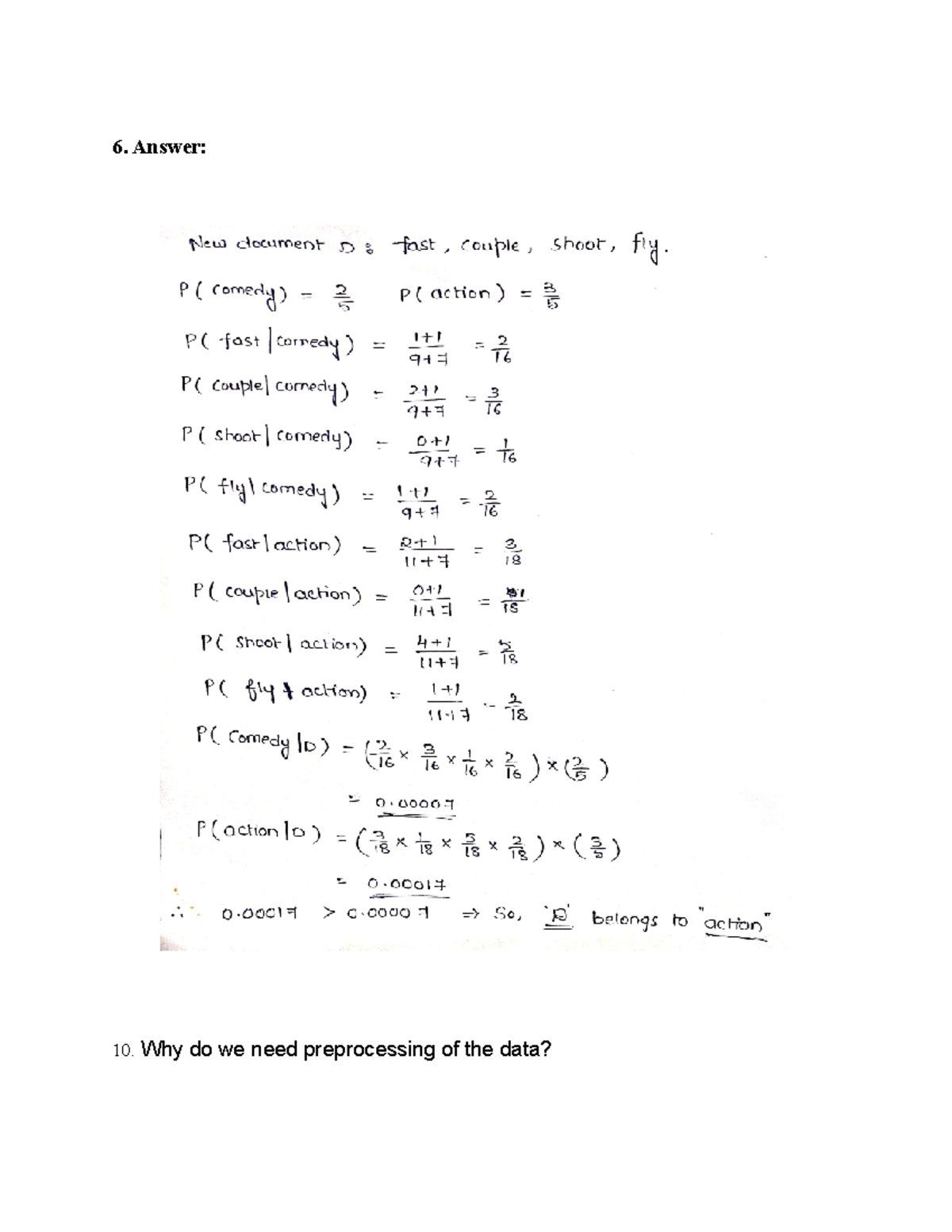 Worksheet NLP - i need materials - Answer: Why do we need preprocessing ...