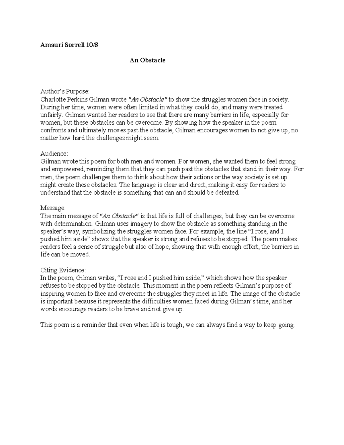 Birdddd - rr3353e53e53e - Amauri Sorrell 10/ An Obstacle Author’s ...