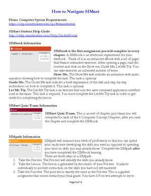 How to Navigate SIMnet - How to Navigate SIMnet Page 1 of 3 Home ...