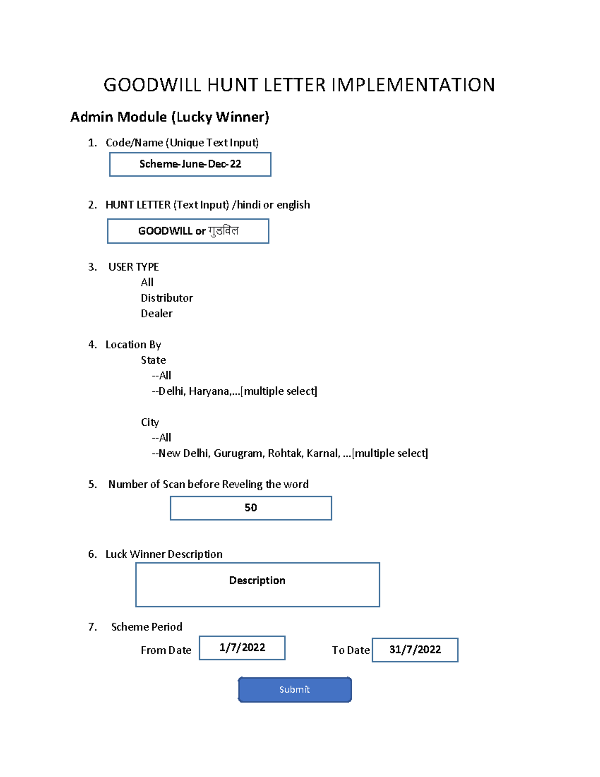 HUNT Letter TIME Frame - GOODWILL HUNT LETTER IMPLEMENTATION Admin ...