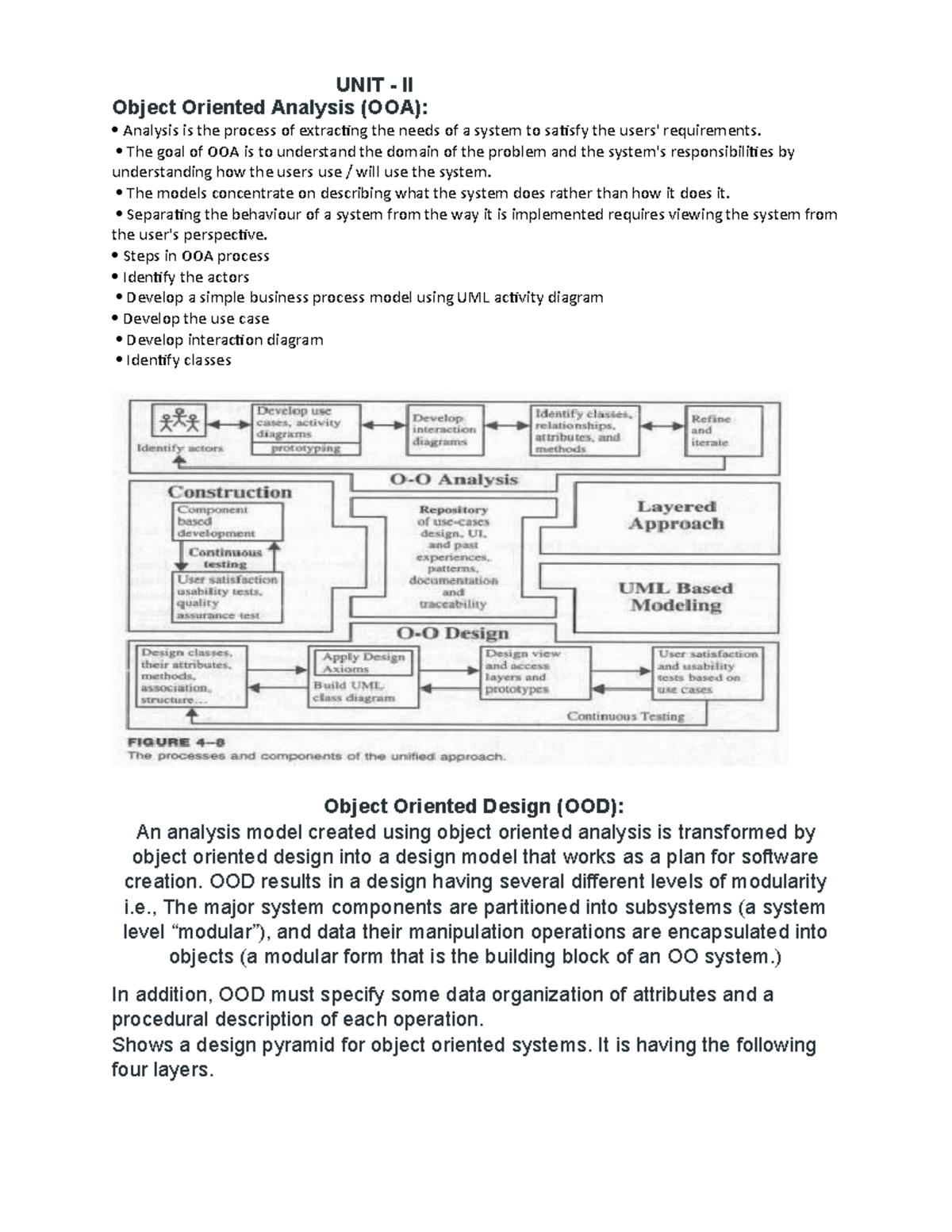 Oo-2 ok - Nil - UNIT - II Object Oriented Analysis (OOA): Analysis is the process of extracting ...