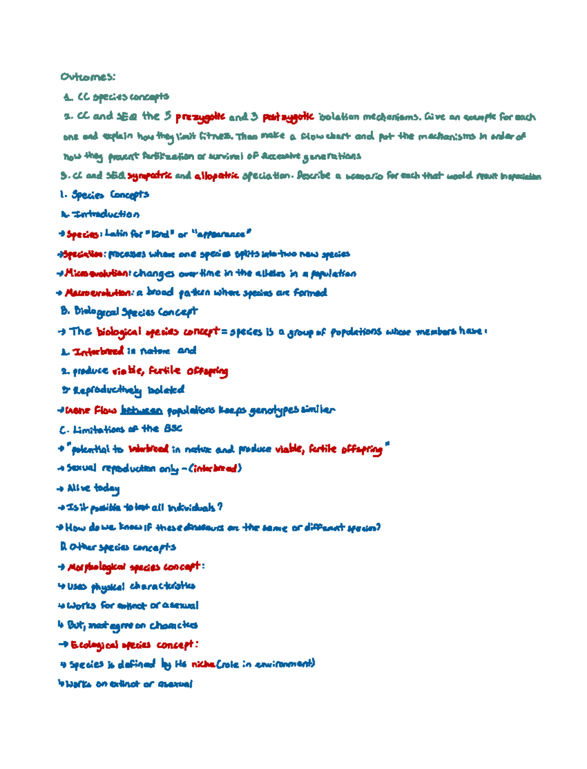 Lecture 21- Speciation (Macroevolution) - 01:119:115 - Studocu