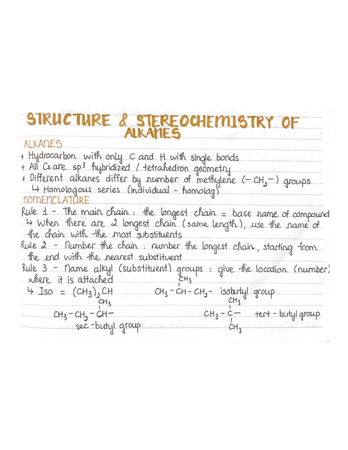 Structure AND Stereochemistry OF Alkanes - CHEM 2311 - Studocu