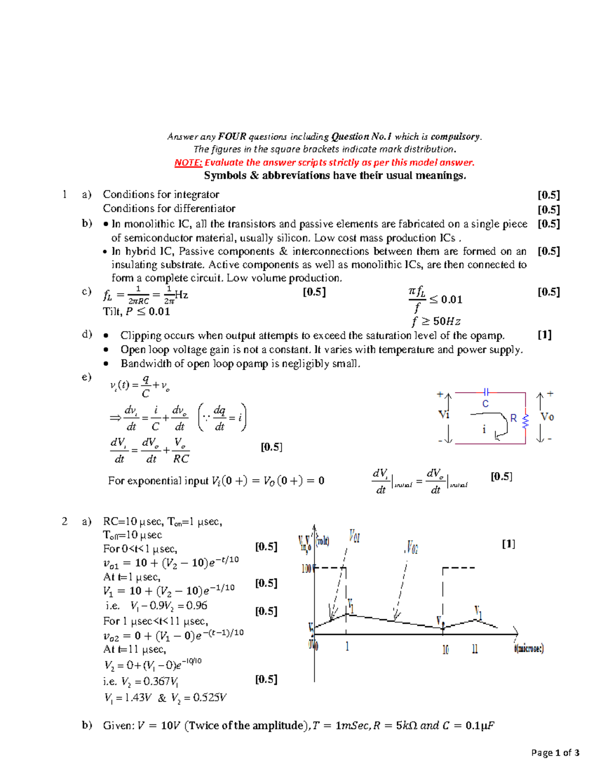MID AEC 19 Solution - Advanced Electronic Circuits - KIIT University ...