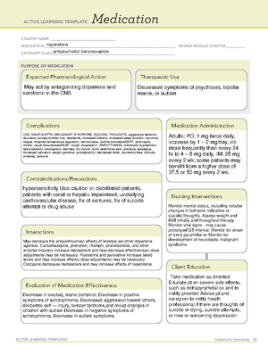 ATI Medication Template-SSRI - Adverse Effects Contraindications ...