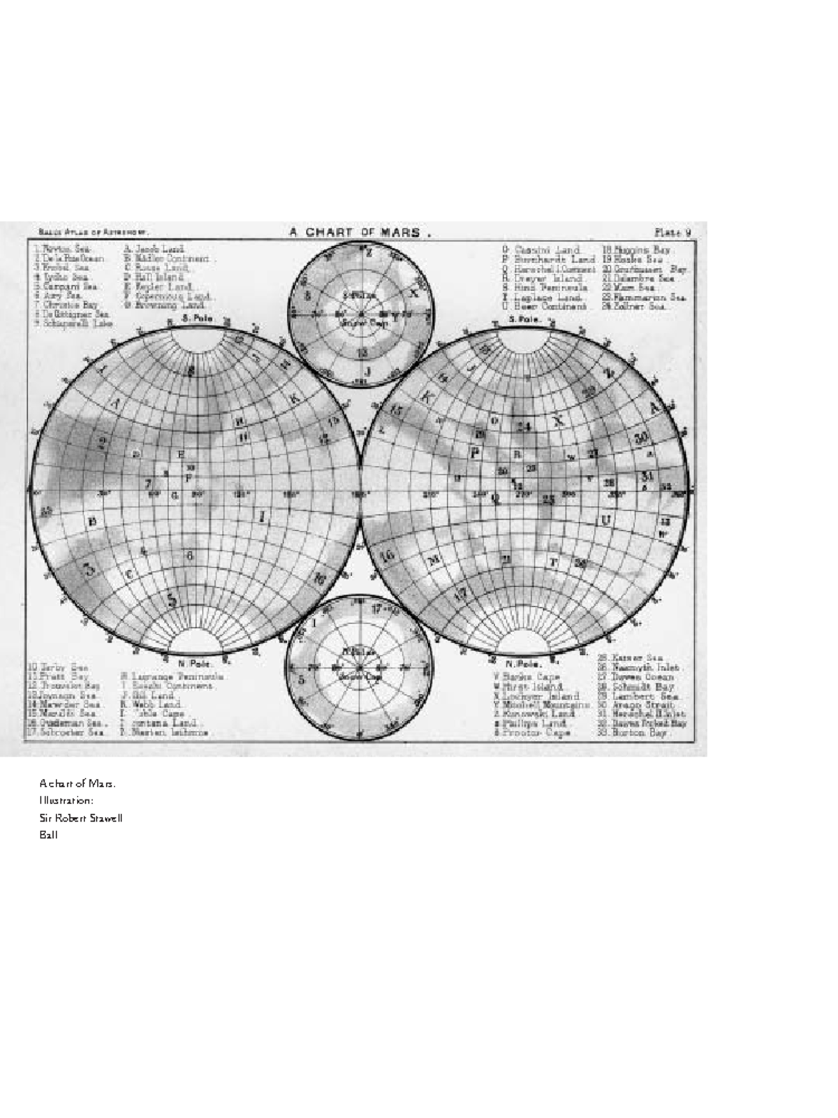 Fuchs Visit to a Small Planet - A chart of Mars. Illustration: Sir ...