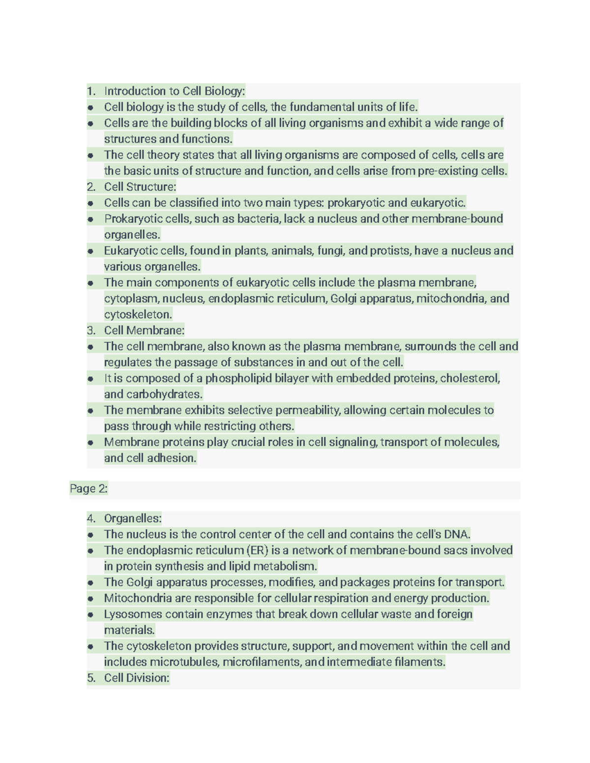 Cell biology - Cells are the building blocks of all living organisms ...