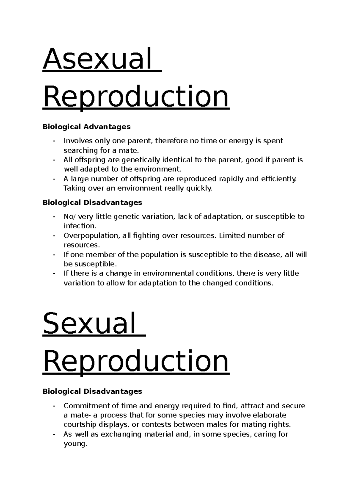 Sexual vs Asexual Reproduction - Asexual Reproduction Biological ...