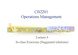 Operations Management - CB2201 - CityU - Studocu