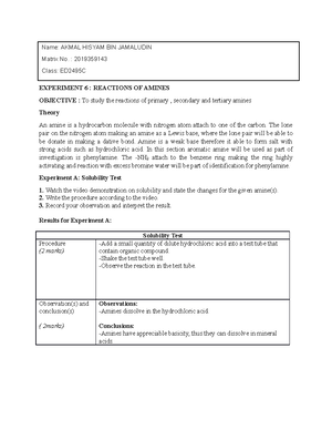 CHM413 EXPERIMENT 5A - LAB MANUAL FOR EXPERIMENT ρA ;ONLINE DEMO ...