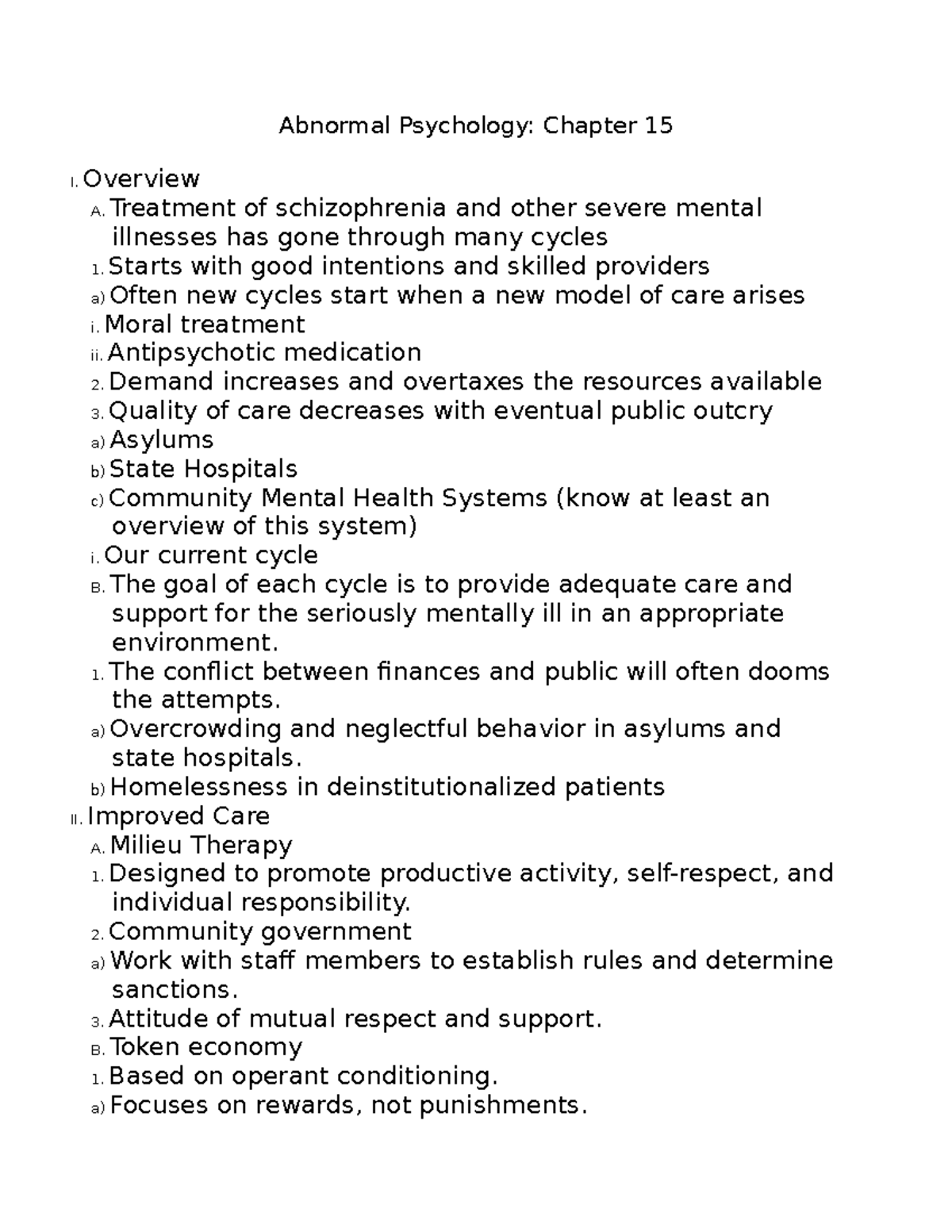 Abnormal Pyschology Chapter 15 - Abnormal Psychology: Chapter 15 I ...
