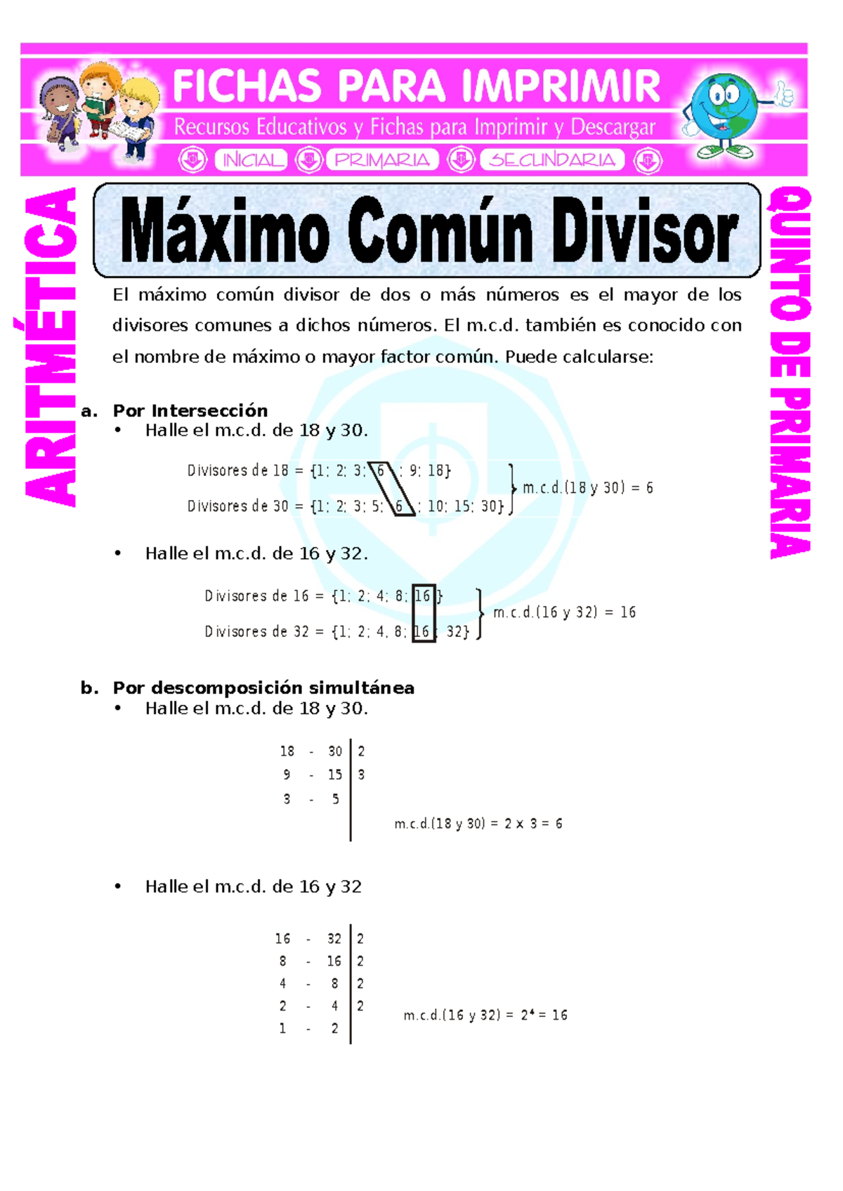 22. Ejercicios-de-Maximo-Comun-Divisor-para-Quinto-de-Primaria - El ...