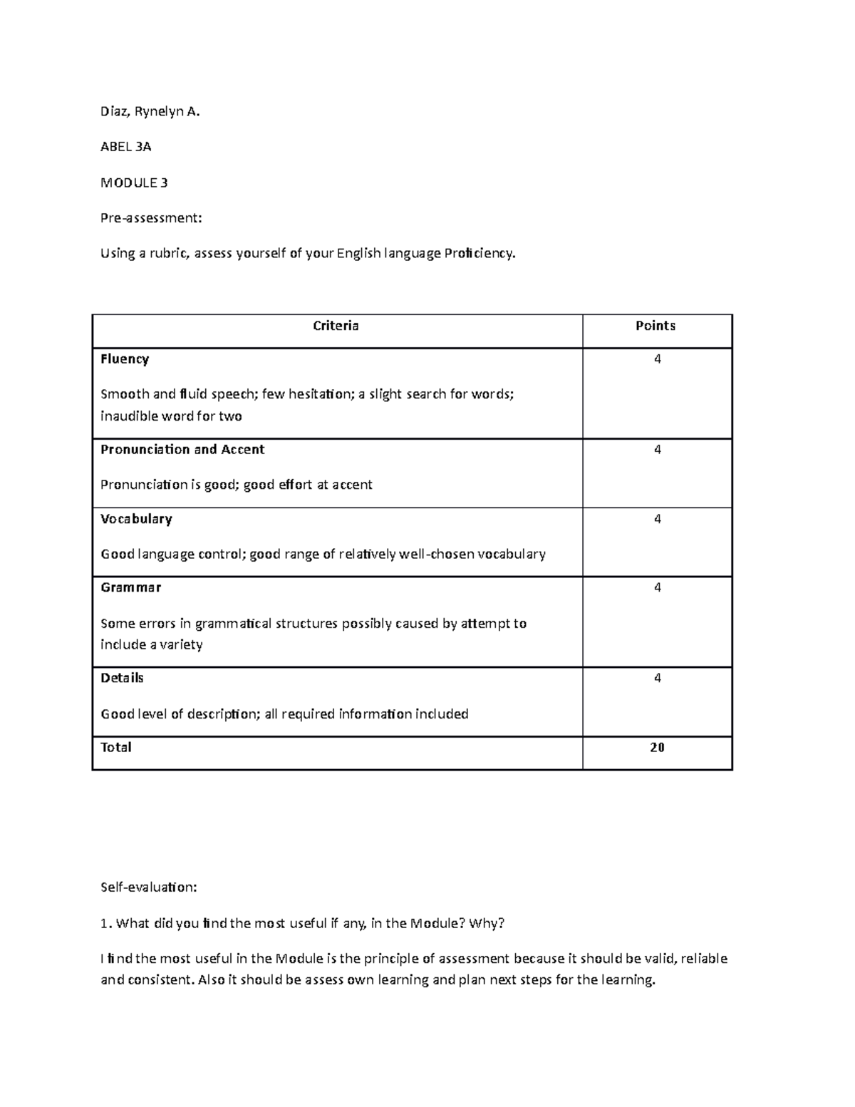 Els17diaz - This is only for your guide. - Diaz, Rynelyn A. ABEL 3A ...
