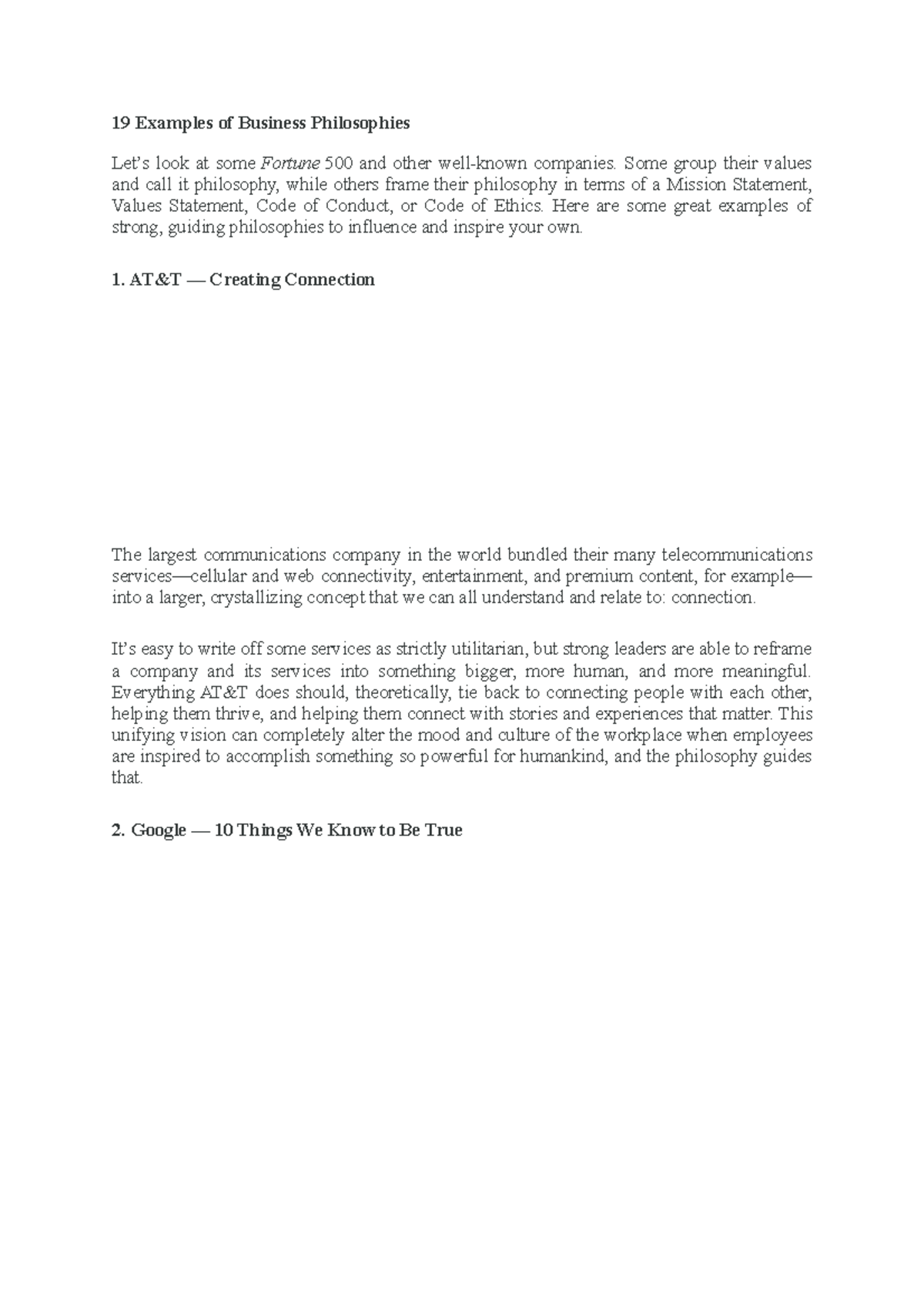 19 Examples of Business Philosophies - 19 Examples of Business ...