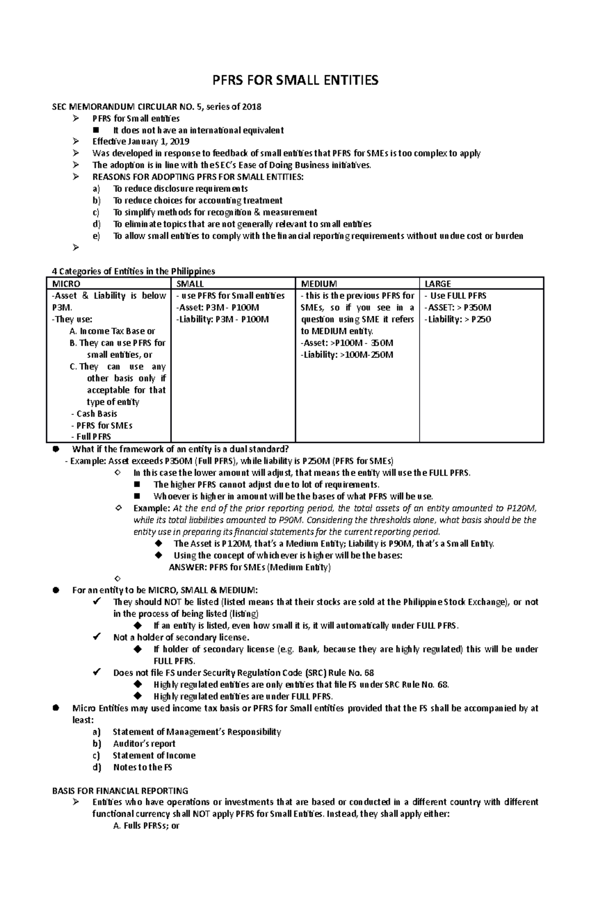 414856154 Pfrs for Small Entities - PFRS FOR SMALL ENTITIES SEC ...