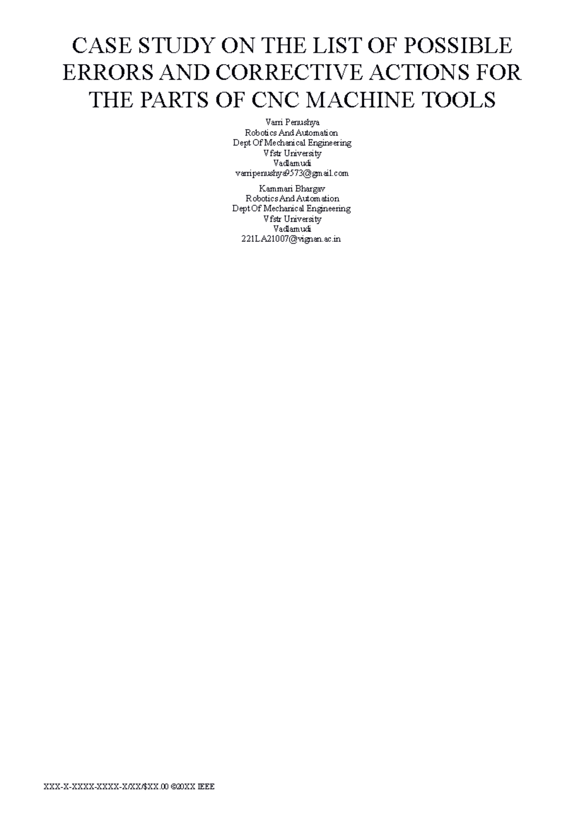 Conference-template-A4 - CASE STUDY ON THE LIST OF POSSIBLE ERRORS AND ...