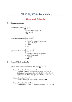 Homework 2 - Data Science - CSE 5334/4392 Data Mining (Fall 2009 ...