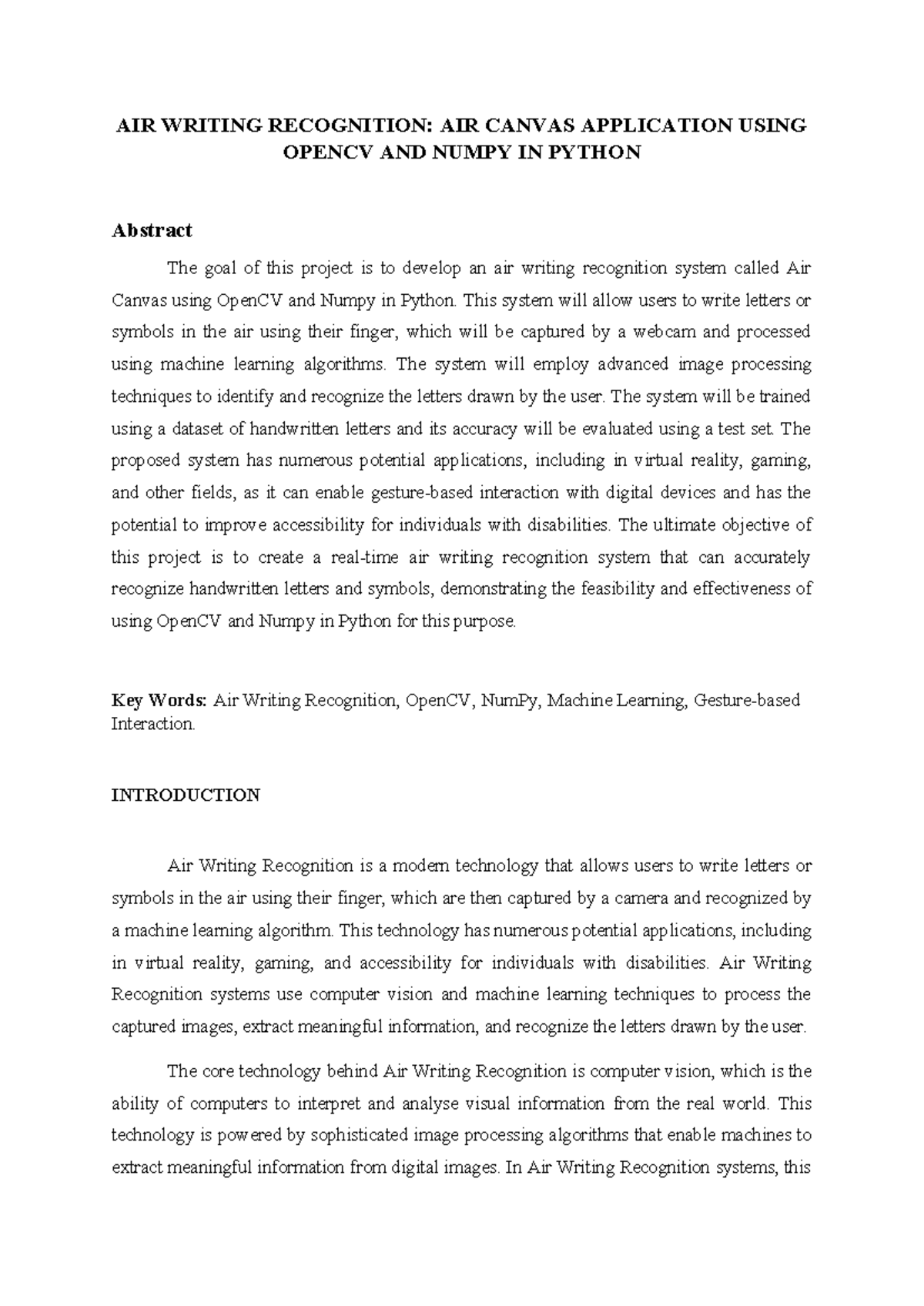 Air Writing - These are projects realted to Machine Learning. It will ...