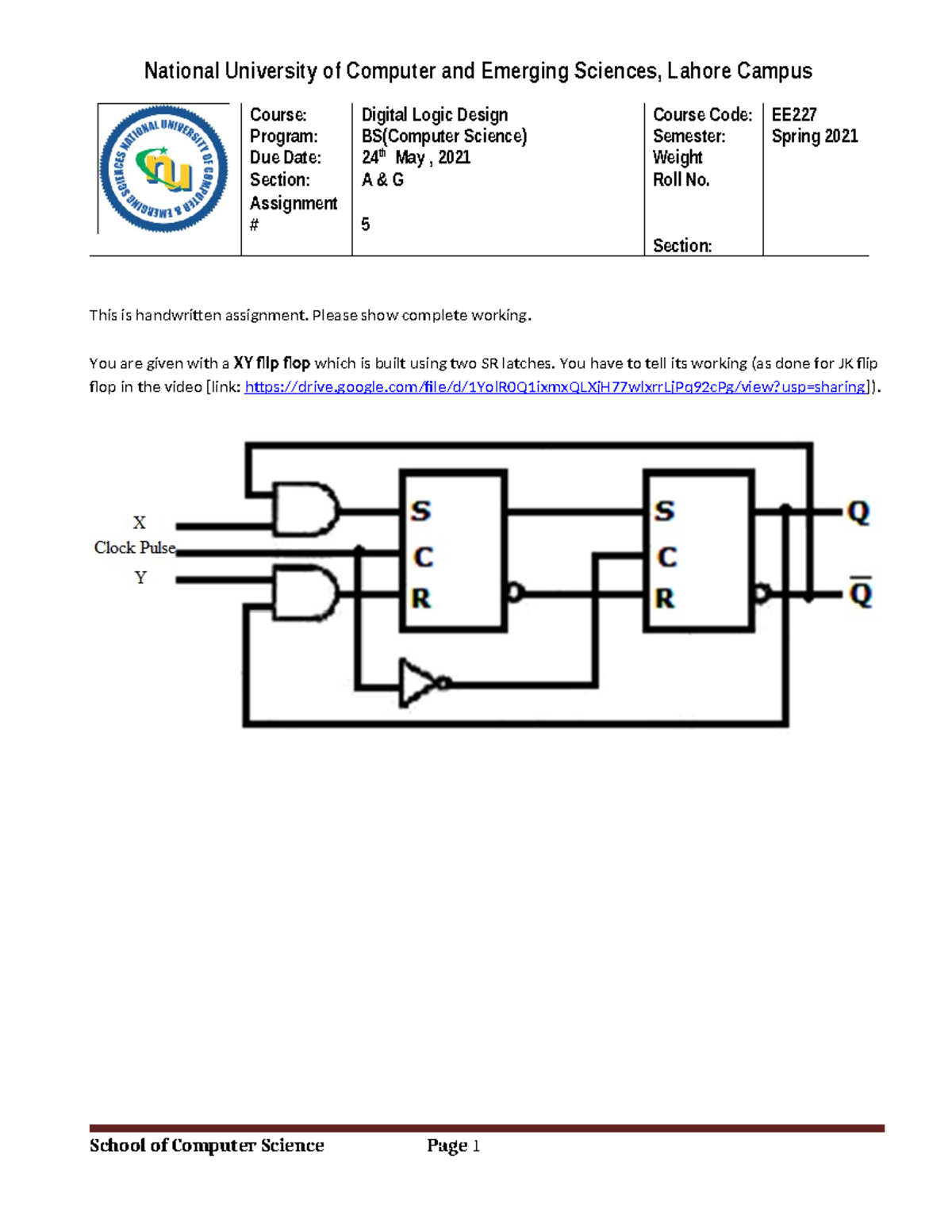 Assignment #5 - National University of Computer and Emerging Sciences ...