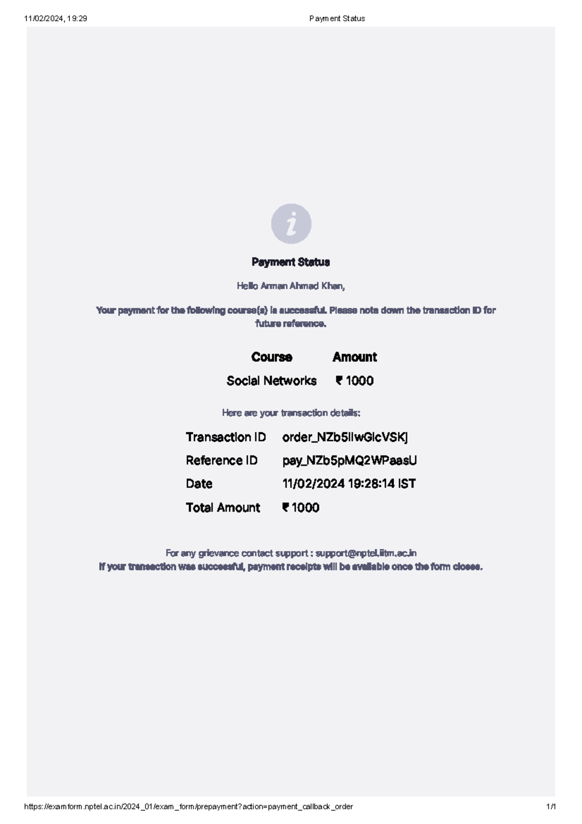 Payment Status - 11/02/2024, 19:29 Payment Status - Studocu