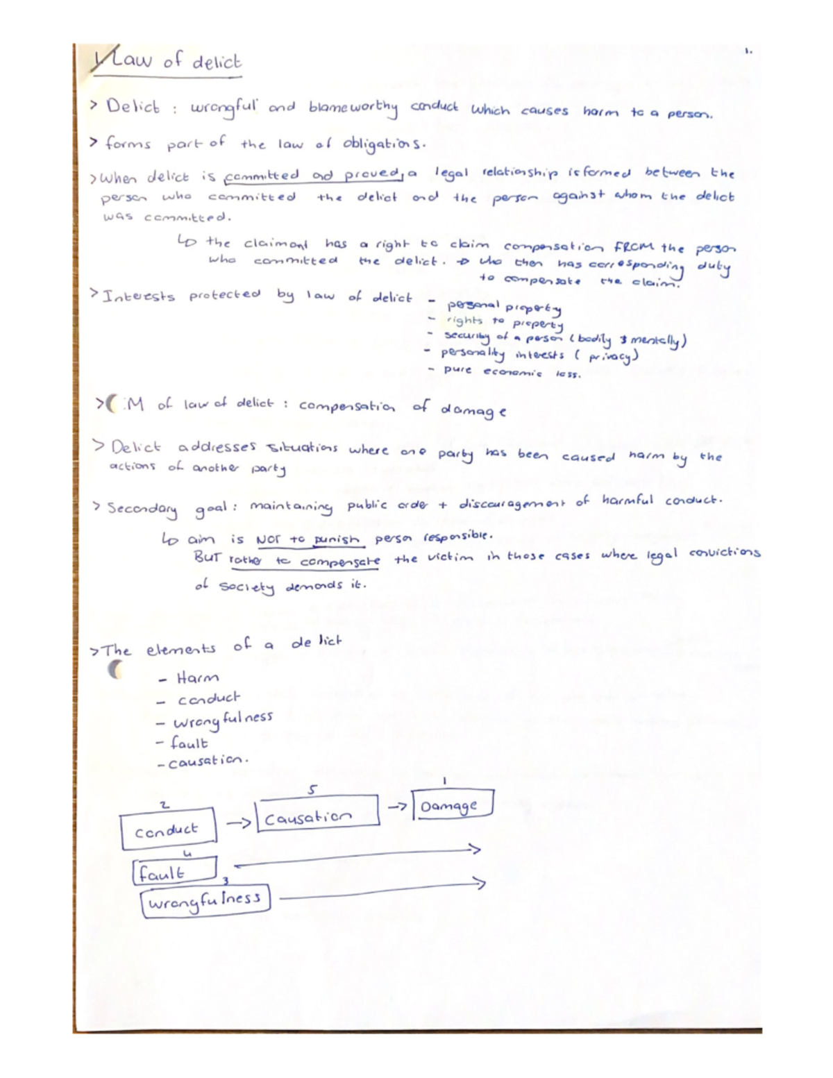 Law Of Delict - 37273 - Studocu