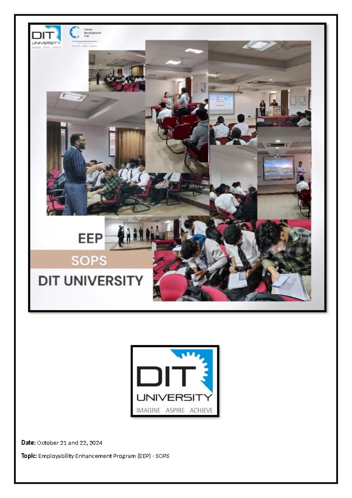 Report on Employability Enhancement Program - Date: October 21 and 22 ...